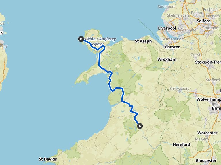 Wales to Ireland trip. Caldicot to Holyhead | ride | Komoot